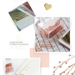 SET OF TEN Rose Gold Small Paper Clips | 28mm - Etsy