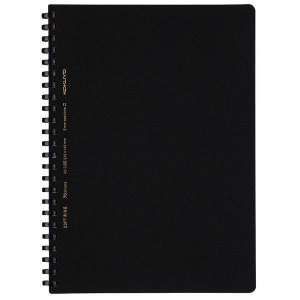 Kokuyo A5 Soft Ring BUSINESS Series BLACK 6mm Dotted Line Notebook ...
