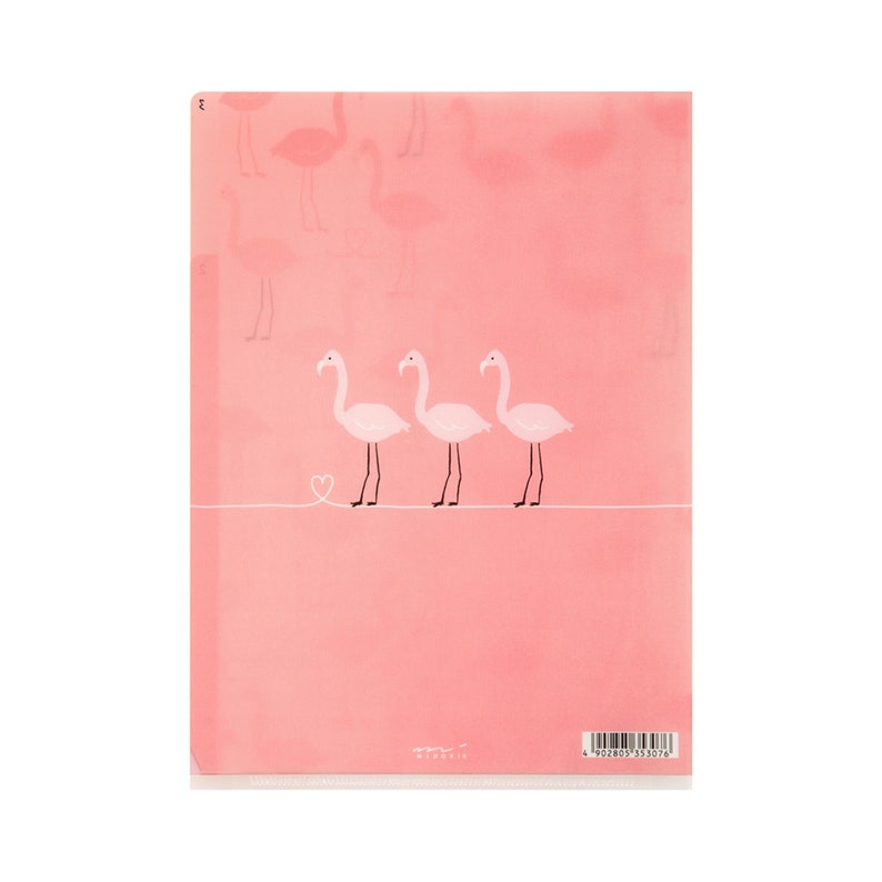 Midori MD A5 3 Pocket Clear Folder | Flamingo - Etsy
