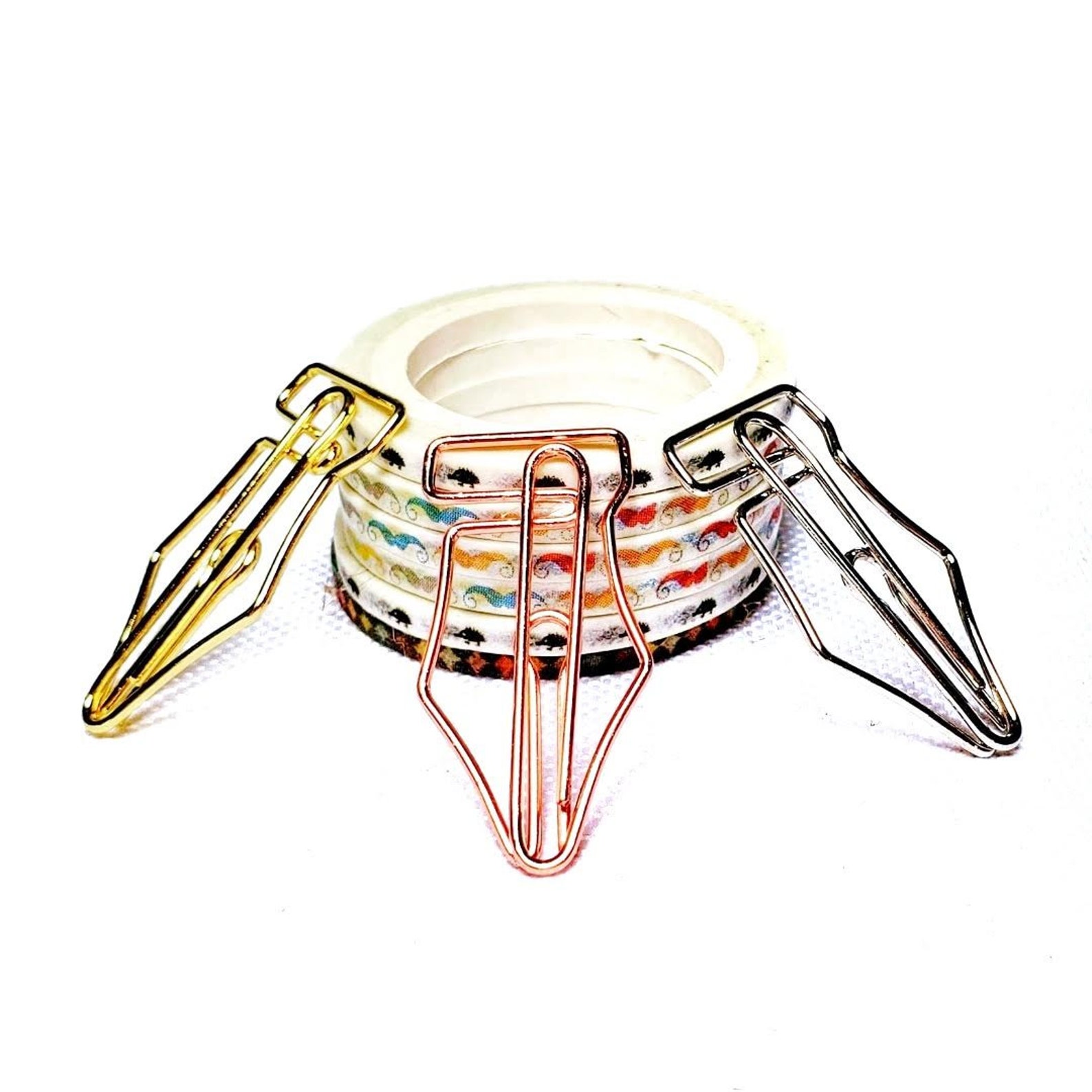 Fountain Pen Nib Paper Clip ROSE GOLD Copper Nib Paper Clip Gold ...