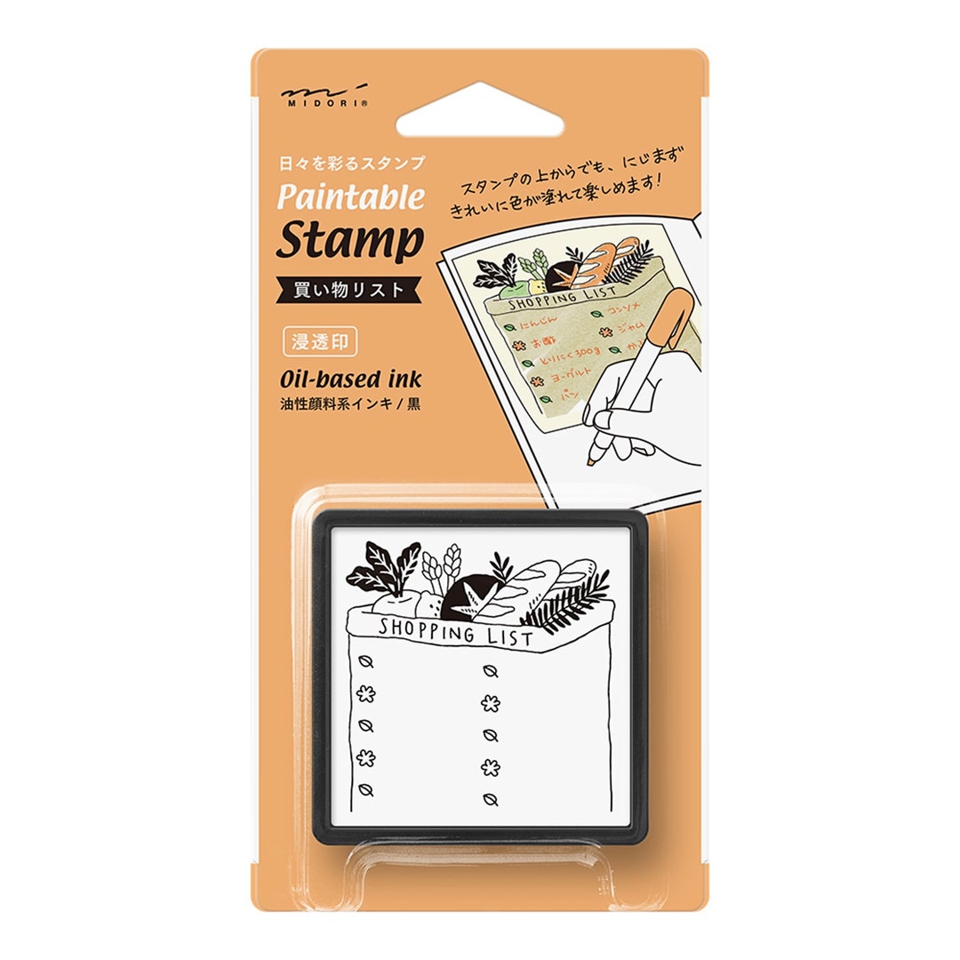 Midori Square Paintable Stamp Re-inkable Self-inking Stamp | SHOPPING ...