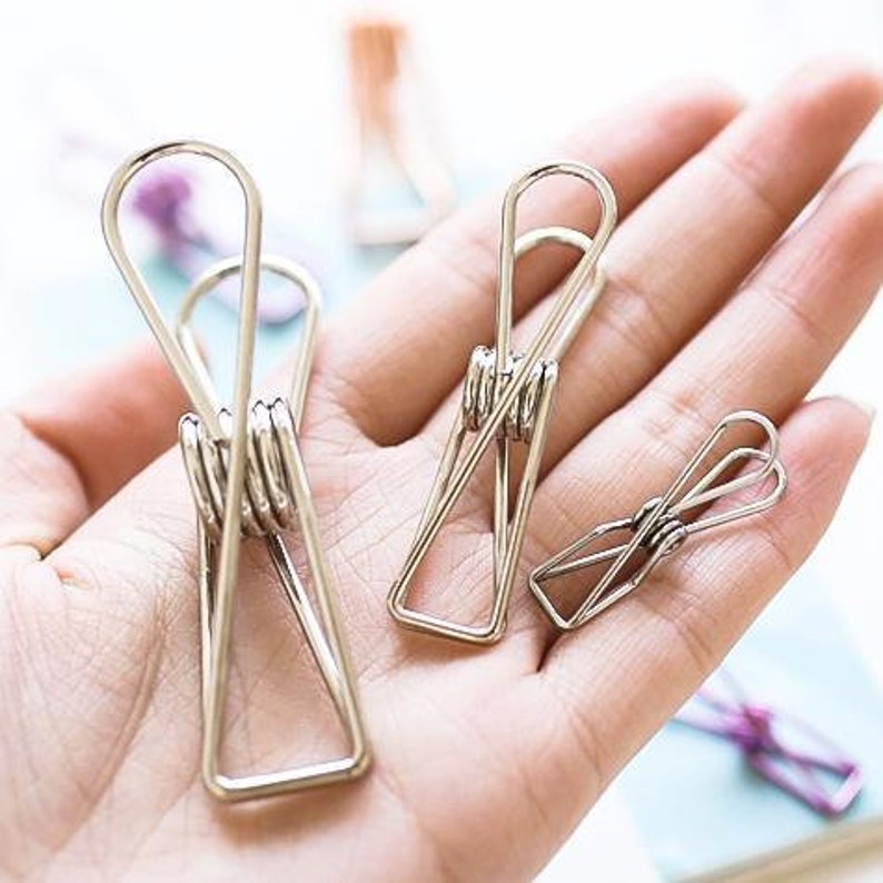 Silver Fish Clips Binder Clips Alligator Clip Small Medium & - Etsy