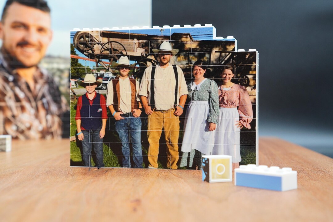 Custom Family Photo Building Blocks Puzzle - Etsy