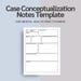 Case Conceptualization Formulation Notes Template Mental Health ...