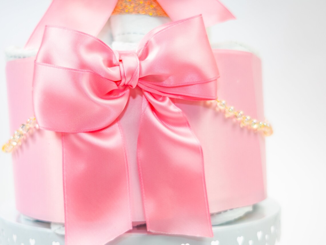 Charming Pink Roses Girl Baby Shower Gift Diaper Cake Theme Baby Shower ...