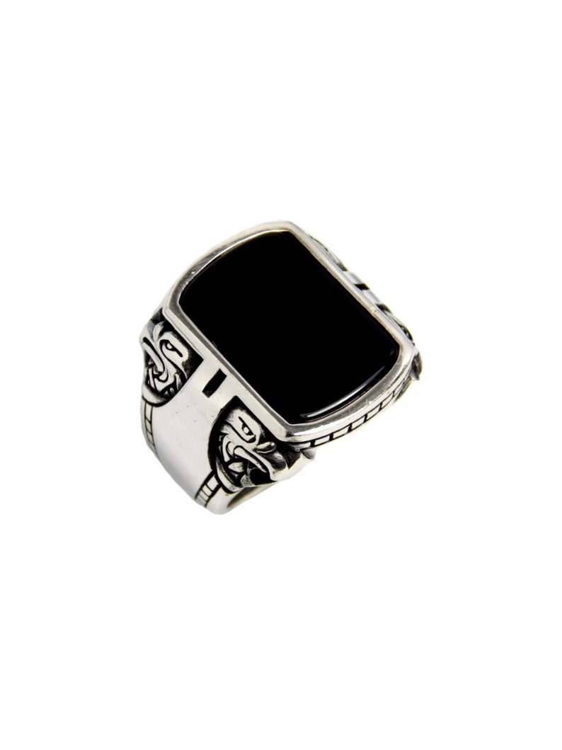 Sterling Silver Men Ring Decorated With the Symbol of the - Etsy