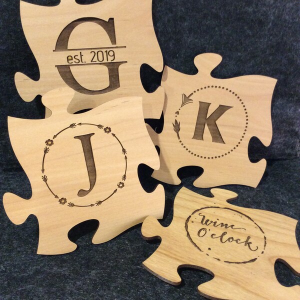 Puzzle Coasters - Etsy