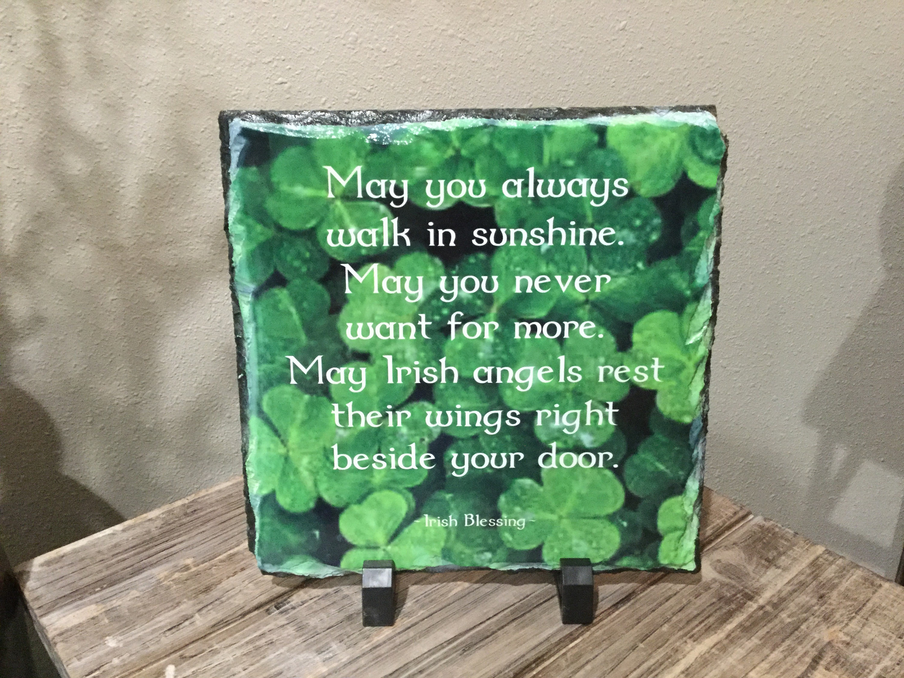 May You Always Walk in Sunshine 7.5 X 7.5 Sublimation Slate Home Decor ...