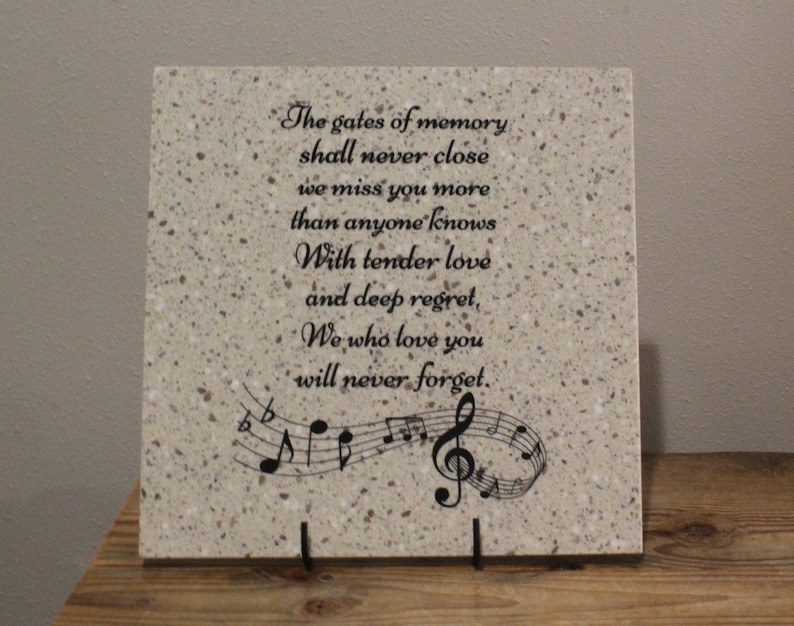The Gates of Memory Musical Notes Laser Engraved Corian Tile - Etsy
