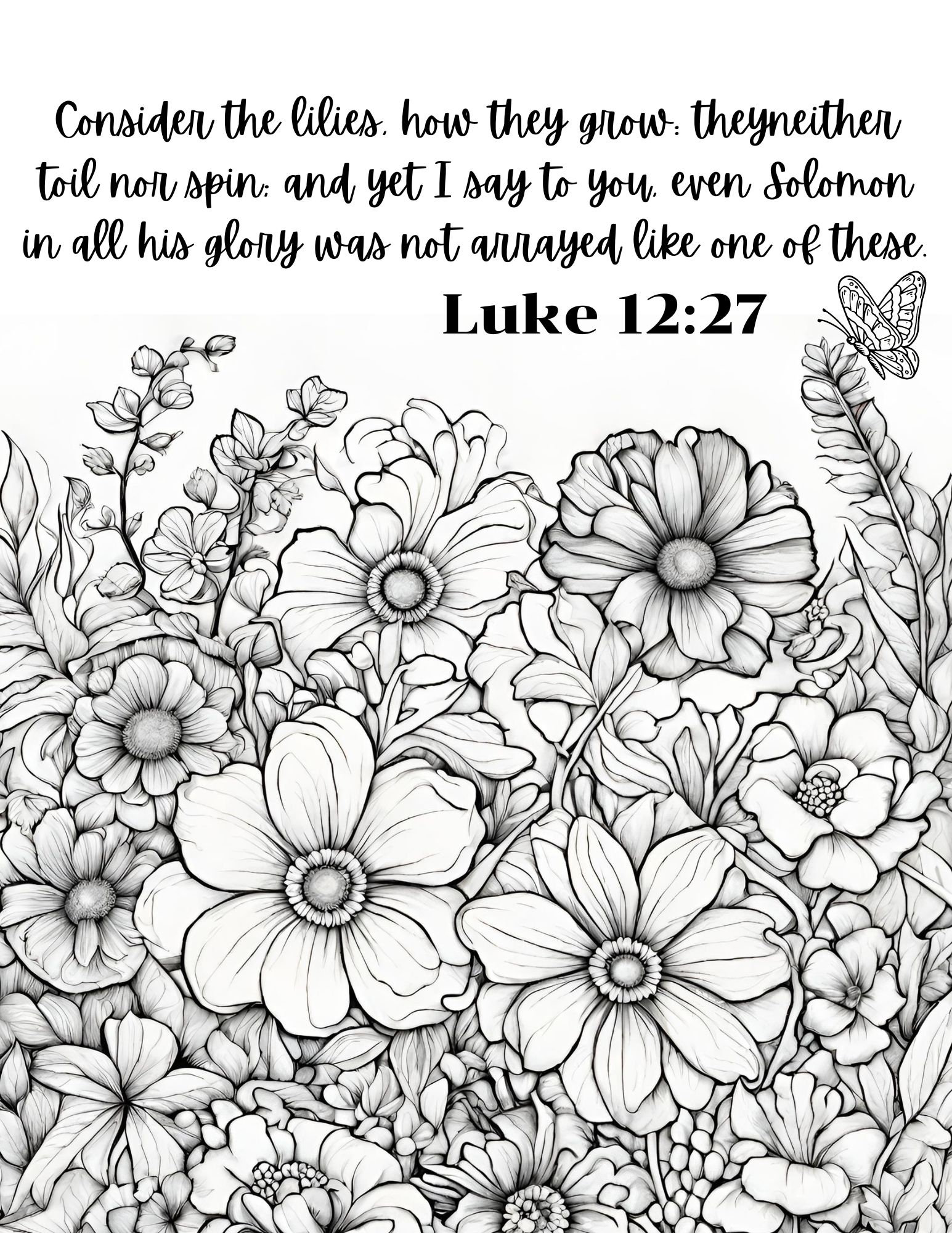 Spring Bible Verse Coloring Pages, Christian Printable Coloring Pages ...