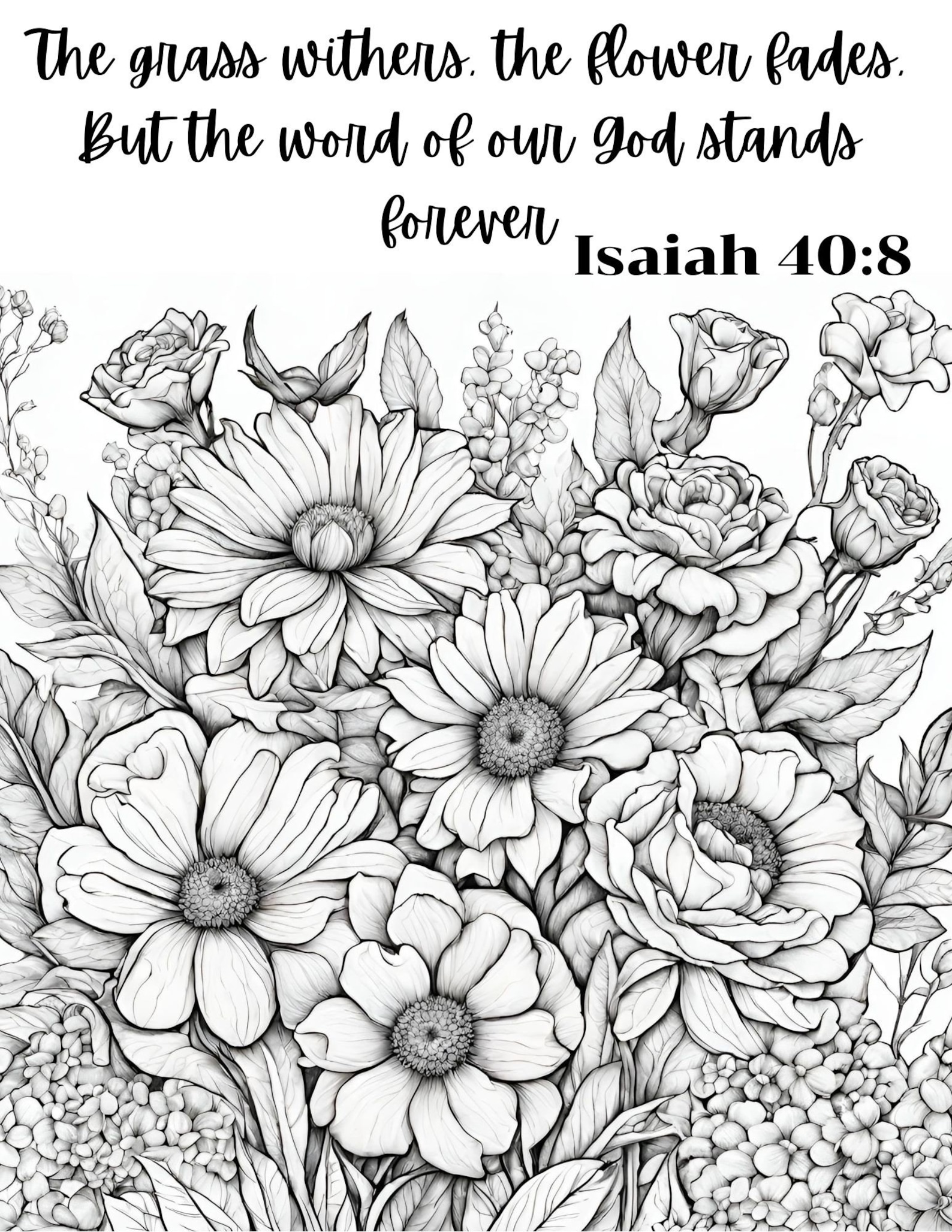 Spring Bible Verse Coloring Pages, Christian Printable Coloring Pages ...