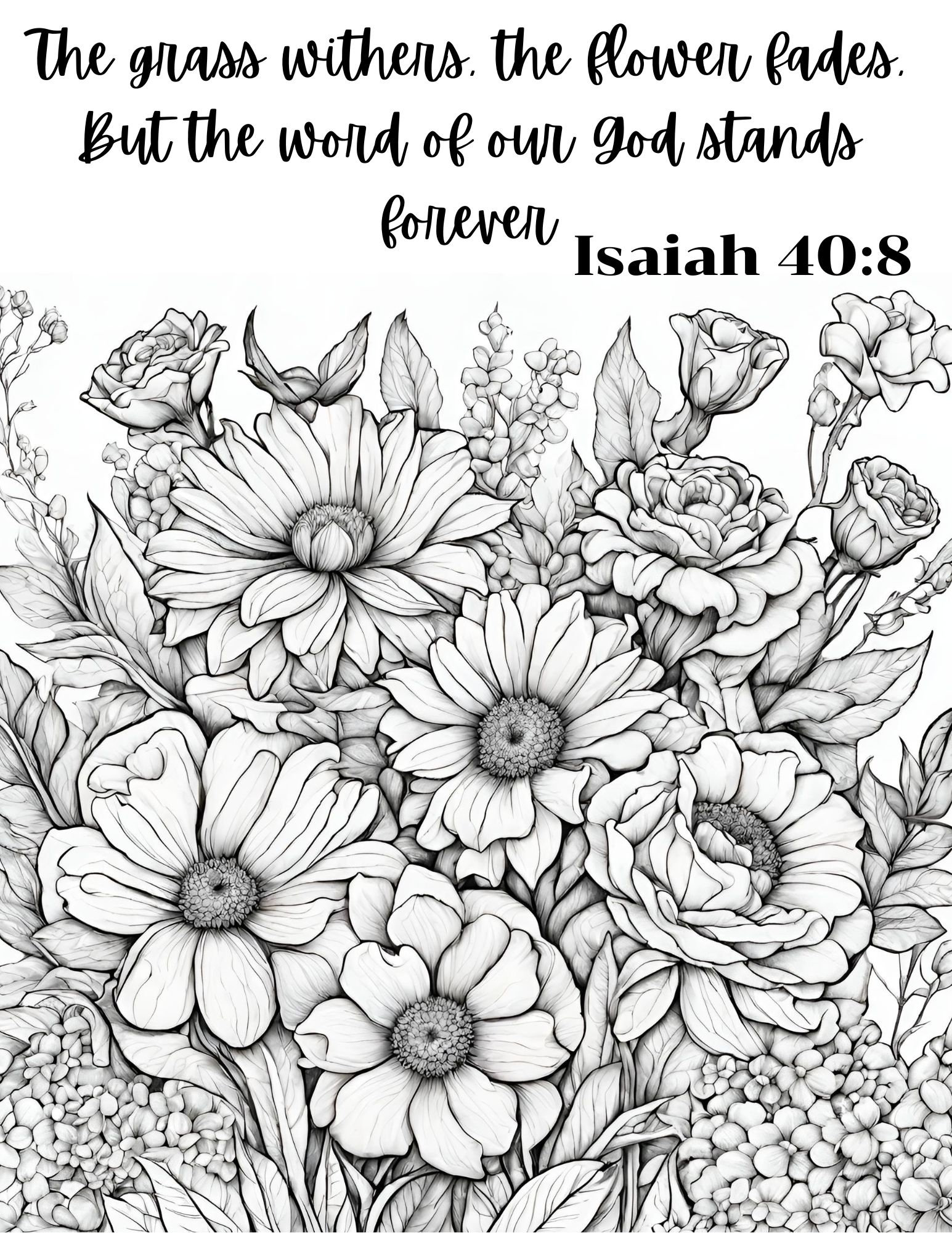 Spring Bible Verse Coloring Pages, Christian Printable Coloring Pages ...