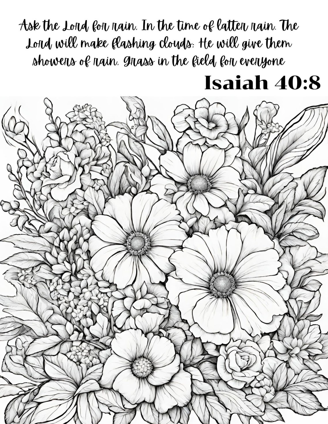Spring Bible Verse Coloring Pages, Christian Printable Coloring Pages ...