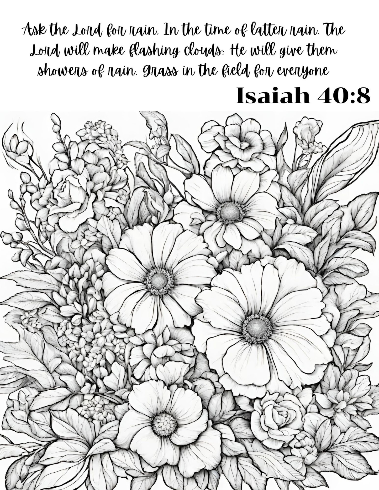 Spring Bible Verse Coloring Pages, Christian Printable Coloring Pages ...