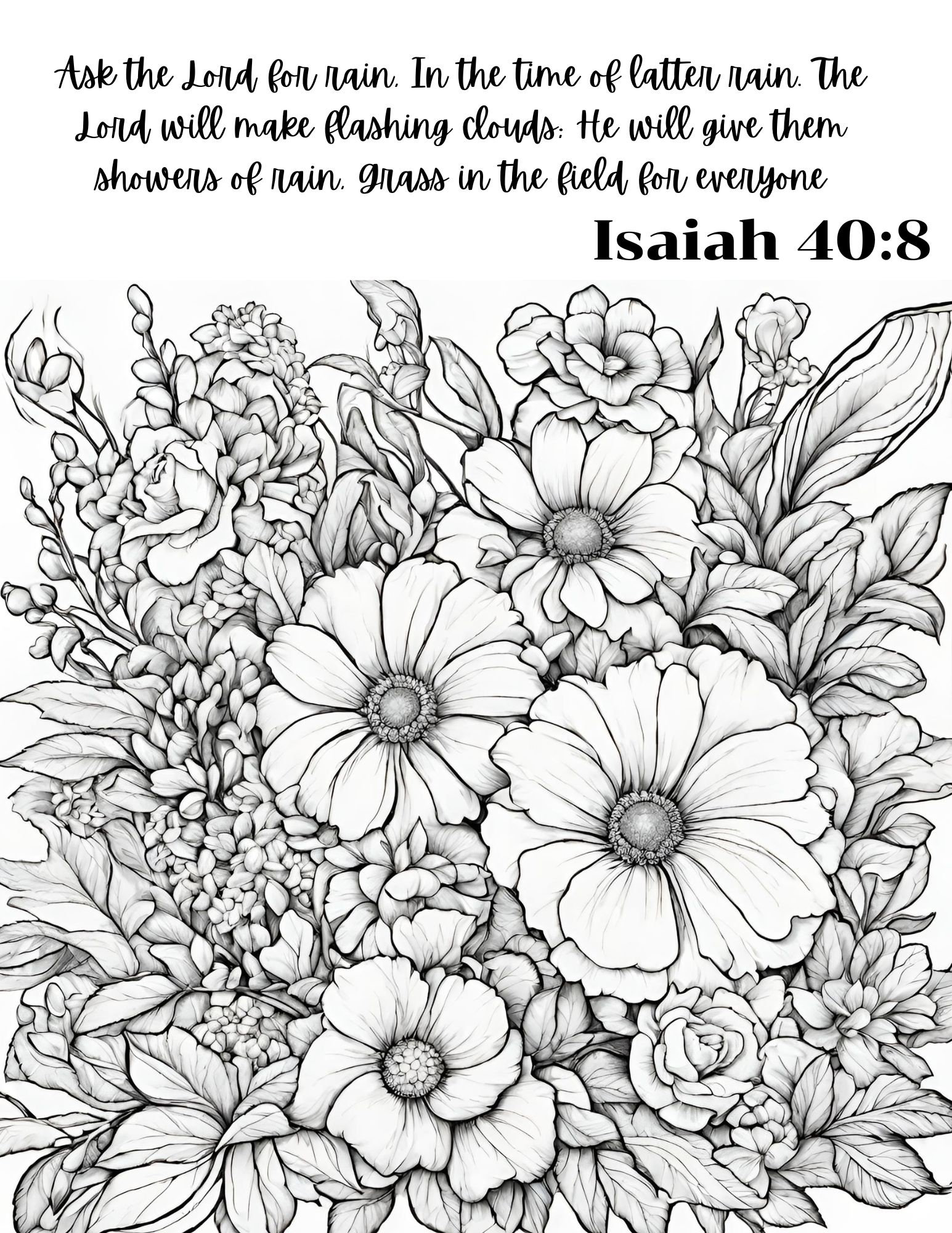 Spring Bible Verse Coloring Pages, Christian Printable Coloring Pages ...