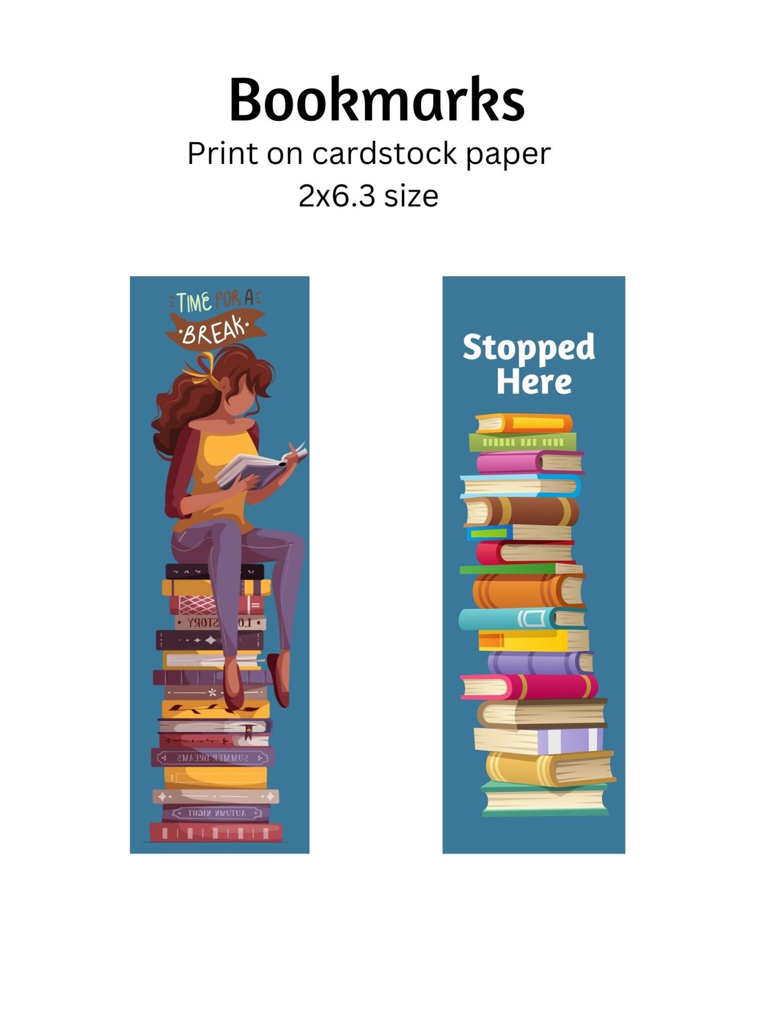 Reading Log Bundle, Printable Bookmarks, Reading Log, Coloring Pages ...