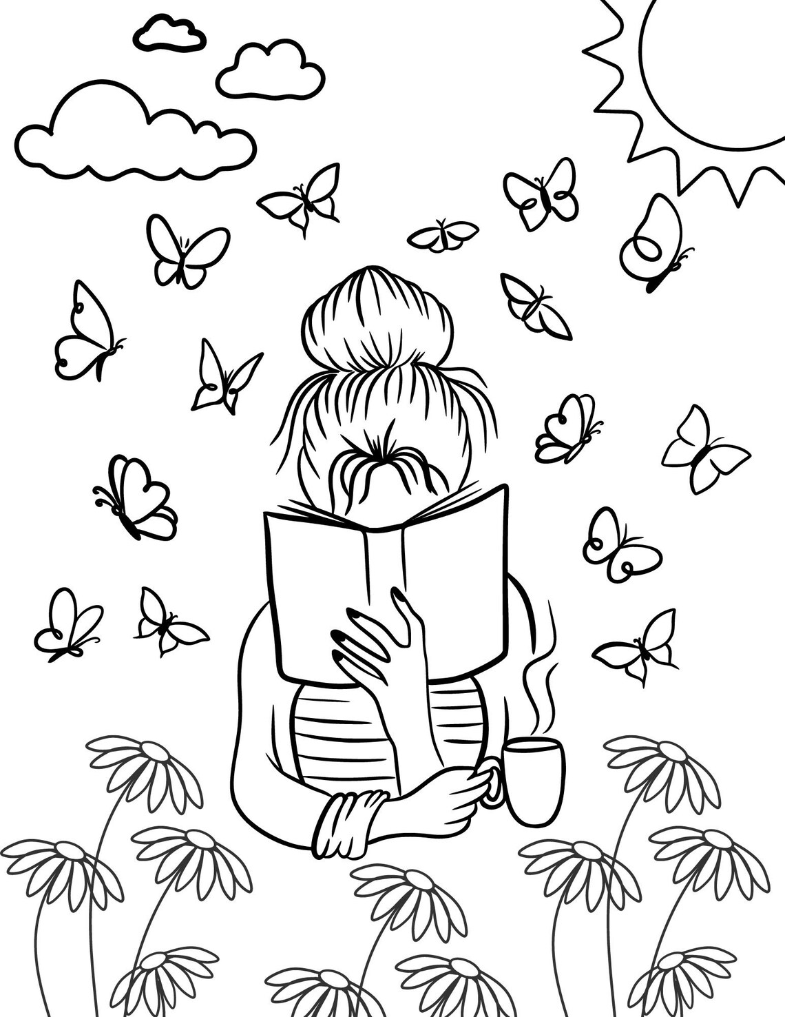 Reading Log Bundle, Printable Bookmarks, Reading Log, Coloring Pages ...