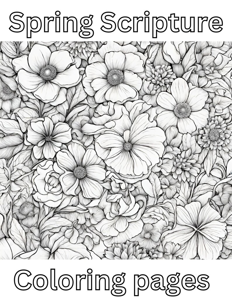 Spring Bible Verse Coloring Pages, Christian Printable Coloring Pages ...