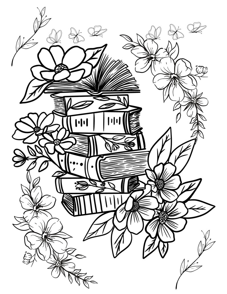 Reading Log Bundle, Printable Bookmarks, Reading Log, Coloring Pages ...