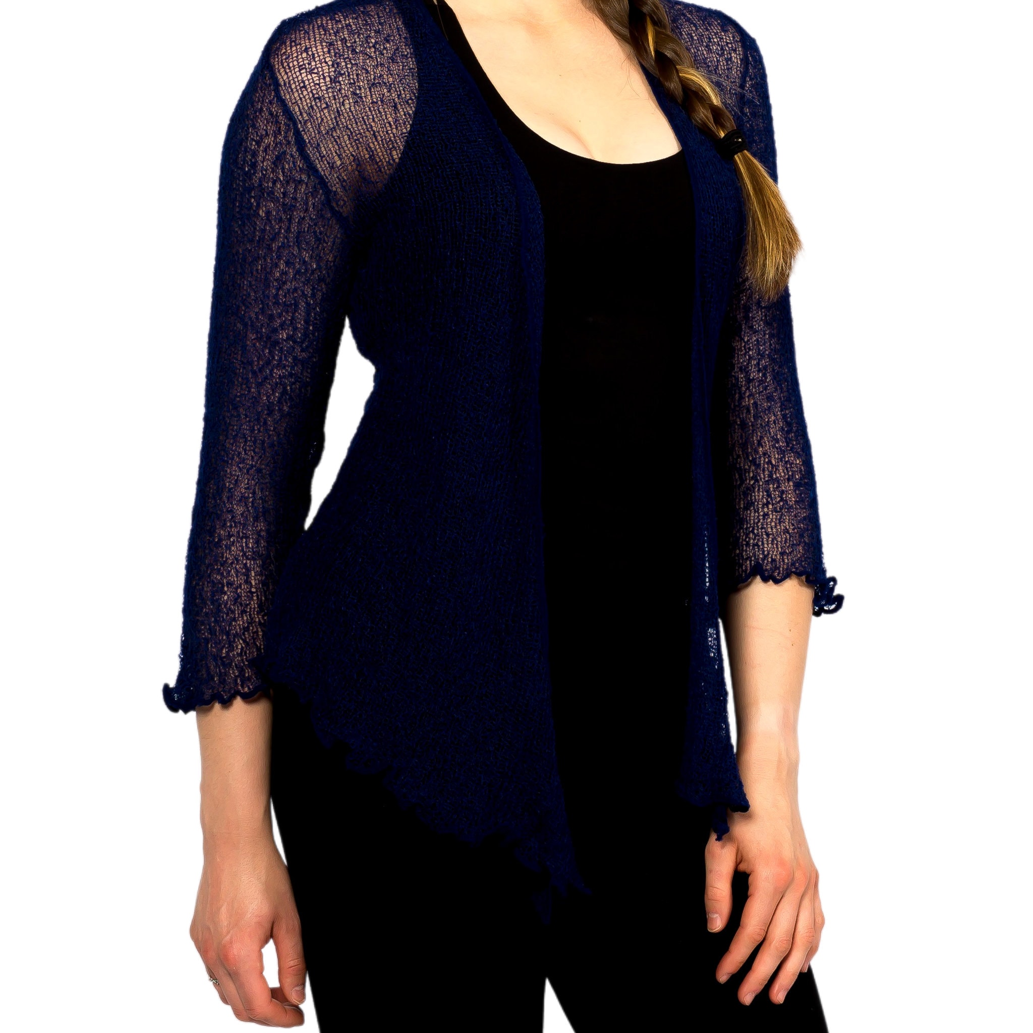 Light Loose Sweater, See Through Coverup, Knit Women's Cardigan, Sheer ...