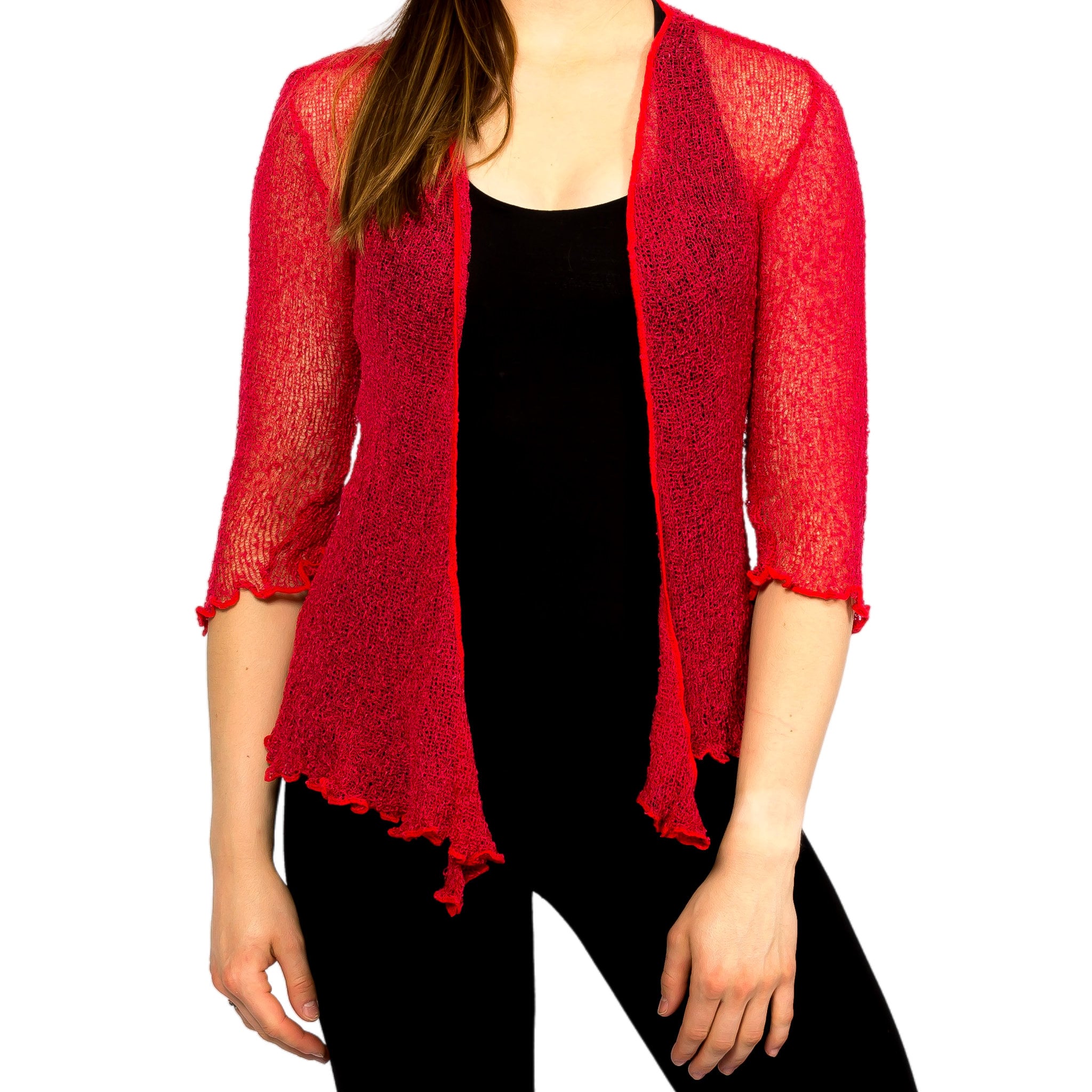 Light Sheer Cardigan, Hand Knit Soft Evening Sweater, Loose Open ...