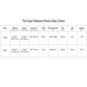 Tie Dye Palazzo Pants, Plus Size Trousers, S-2XL, Wide Leg Comfy Pants ...