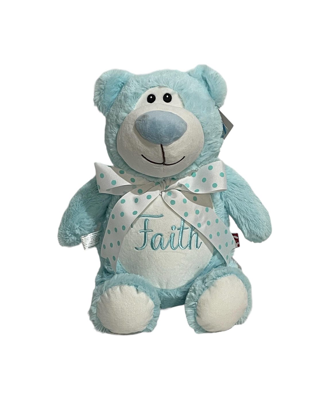 Blue Bear, Blue Teddy Bear, Monogrammed Teddy Bear, Personalized Teddy ...