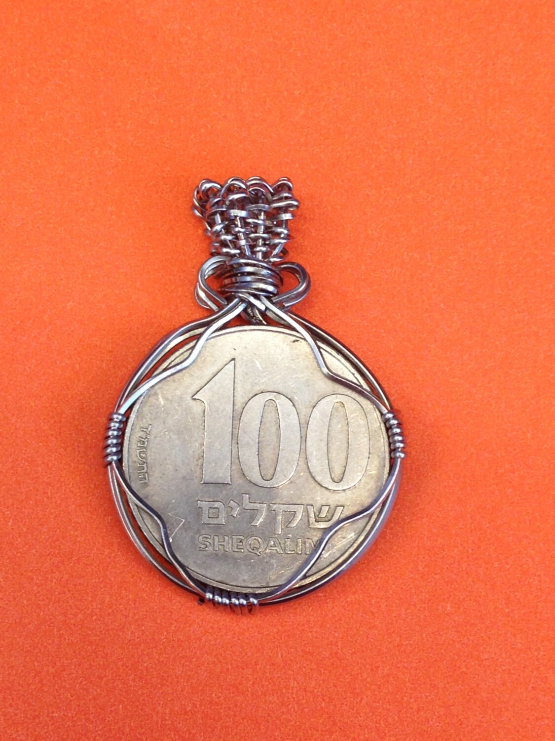 Wire Wrapped Menorah Coin From Israel - Etsy