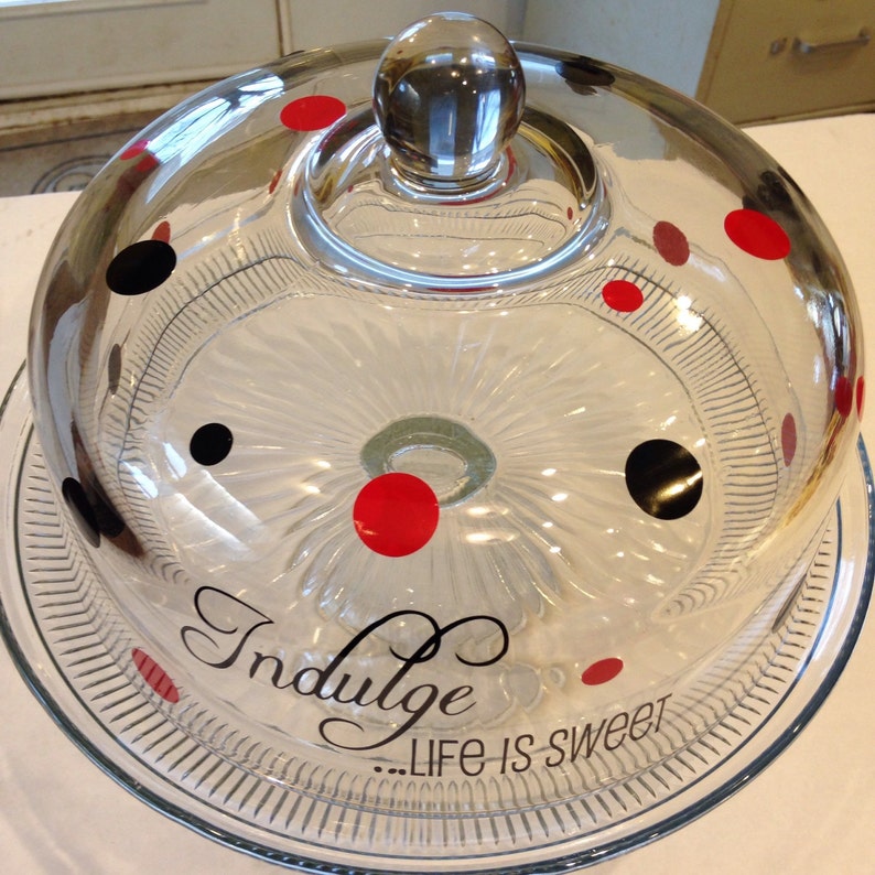 Glass Cake Plate Personalized Cake Stand Father's Day - Etsy