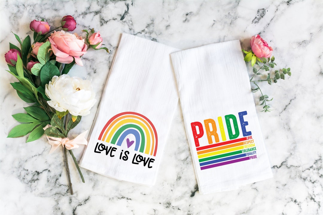 Rainbow Pride Flour Sack Towels: Vibrant Lgbtq-inspired Kitchen Towels ...