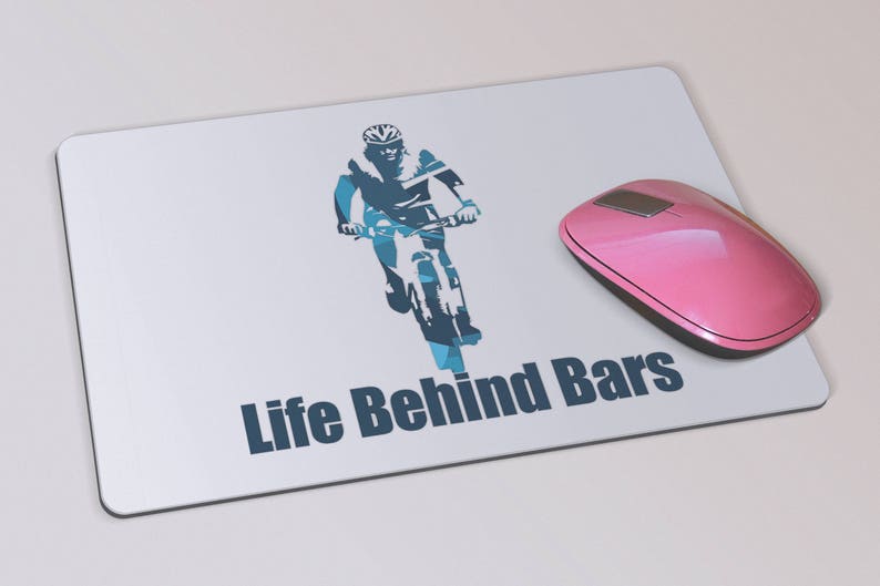 Fun Bicycle Mouse Pad Life Behind Bars Cycling Pun Mouse Pad | Etsy