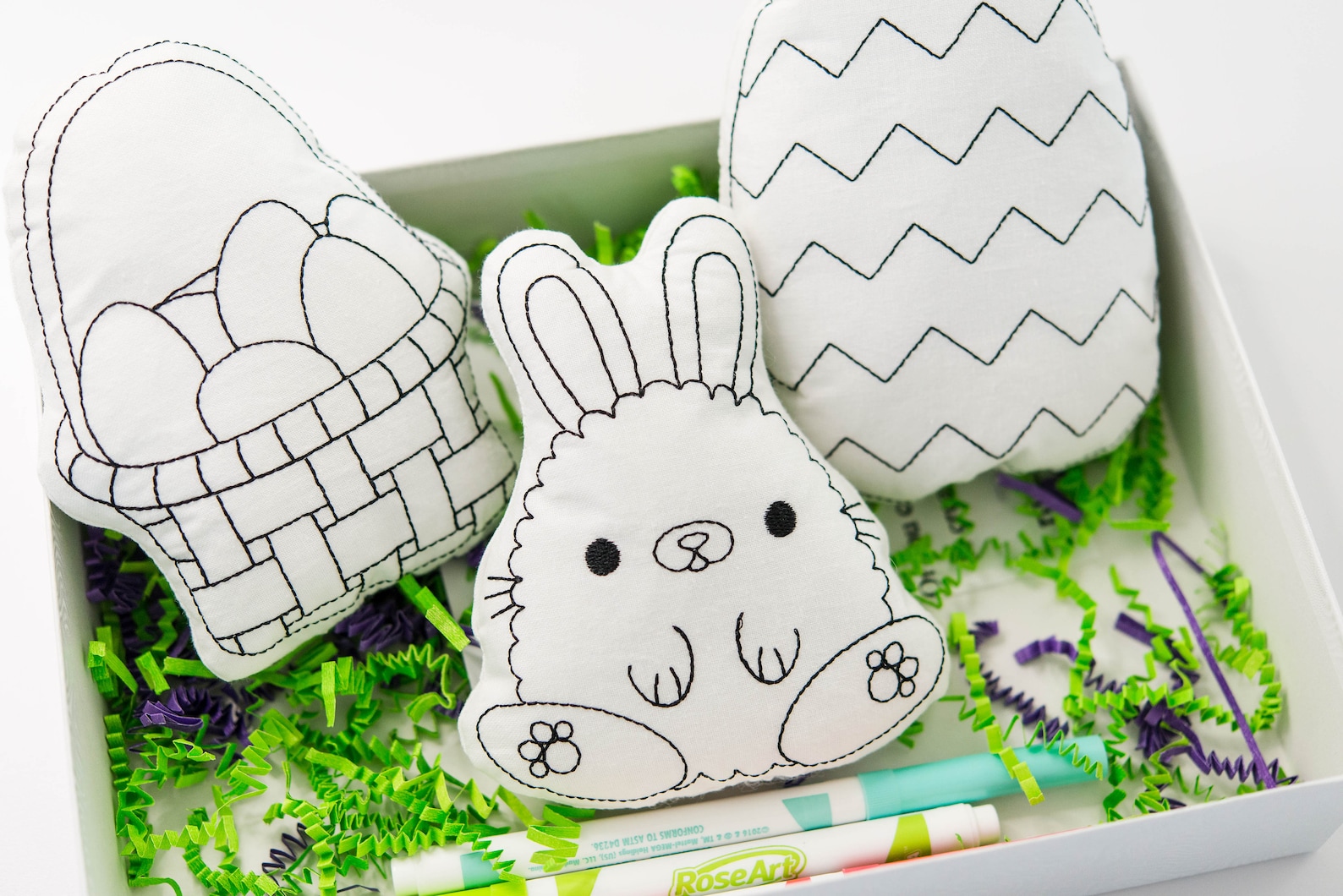 Easter Doodle Dolls Coloring Gift - Easter Bunny Stuffed Coloring Doll ...