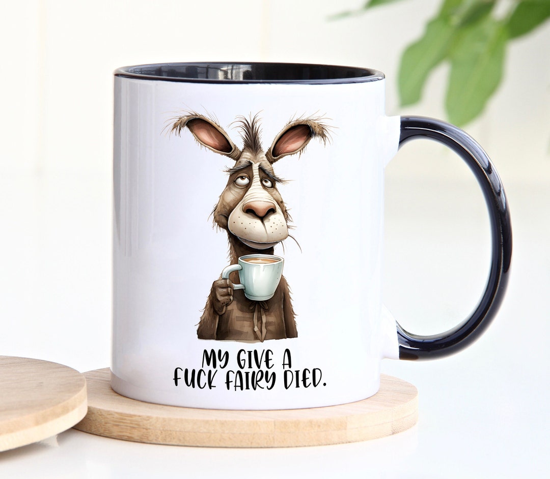 Snarky Coffee Cup Gift - Quirky Donkey Coffee Mug - My Give a F**k ...