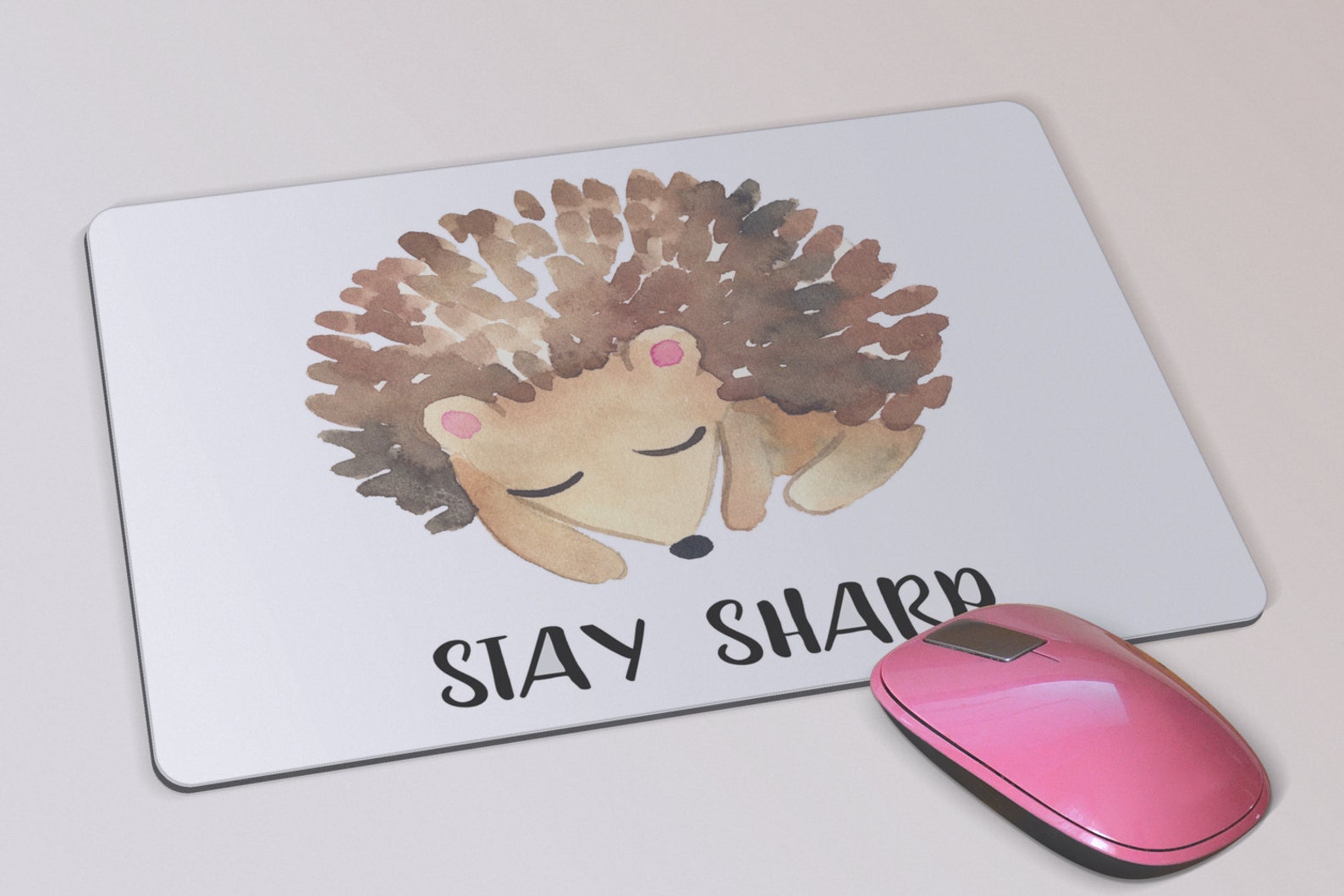 Hedgehog Stay Sharp Mouse Pad Inspirational Hedgehog Custom - Etsy