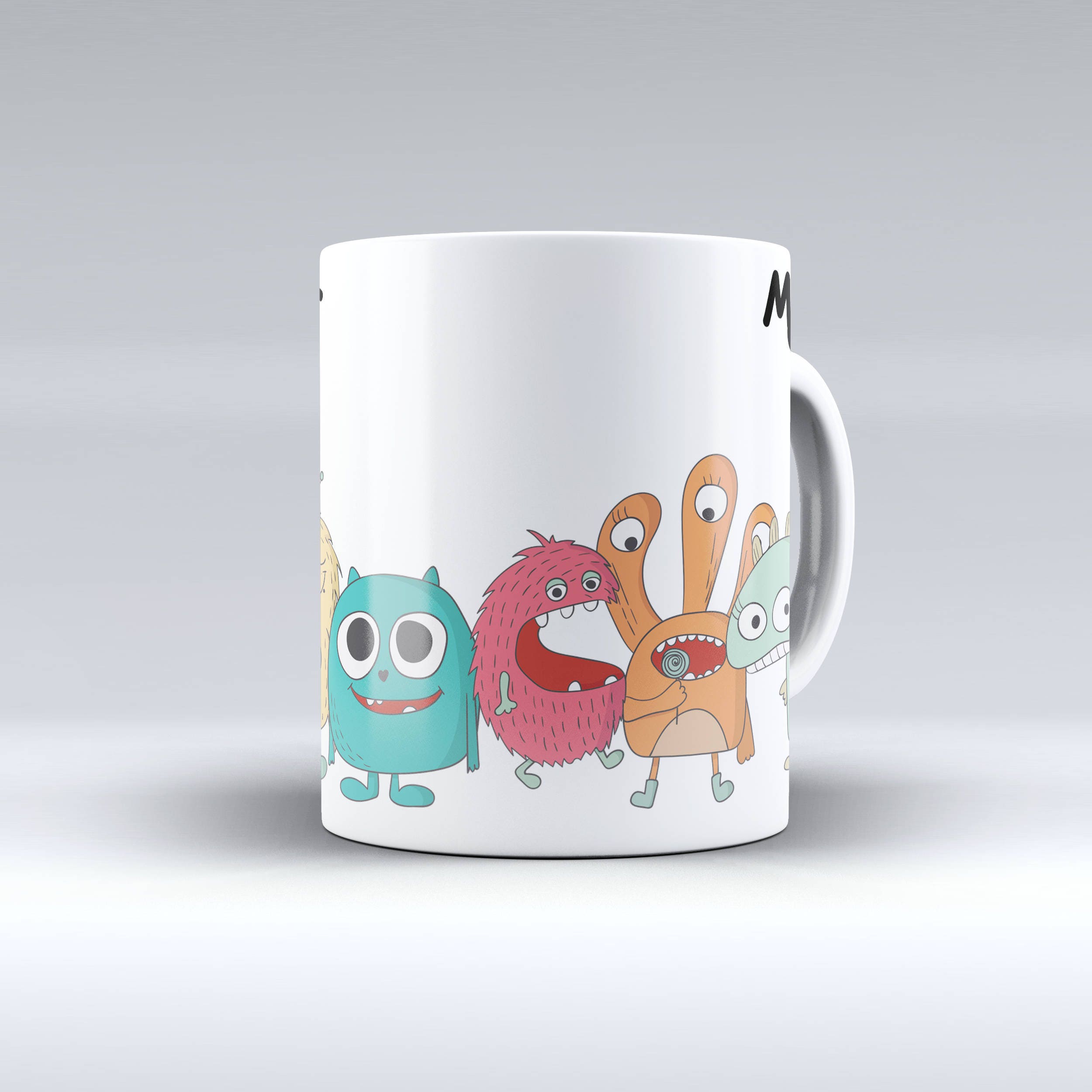 Watercolor Monster Coffee Mug Monster Cup of Motivation Mug | Etsy