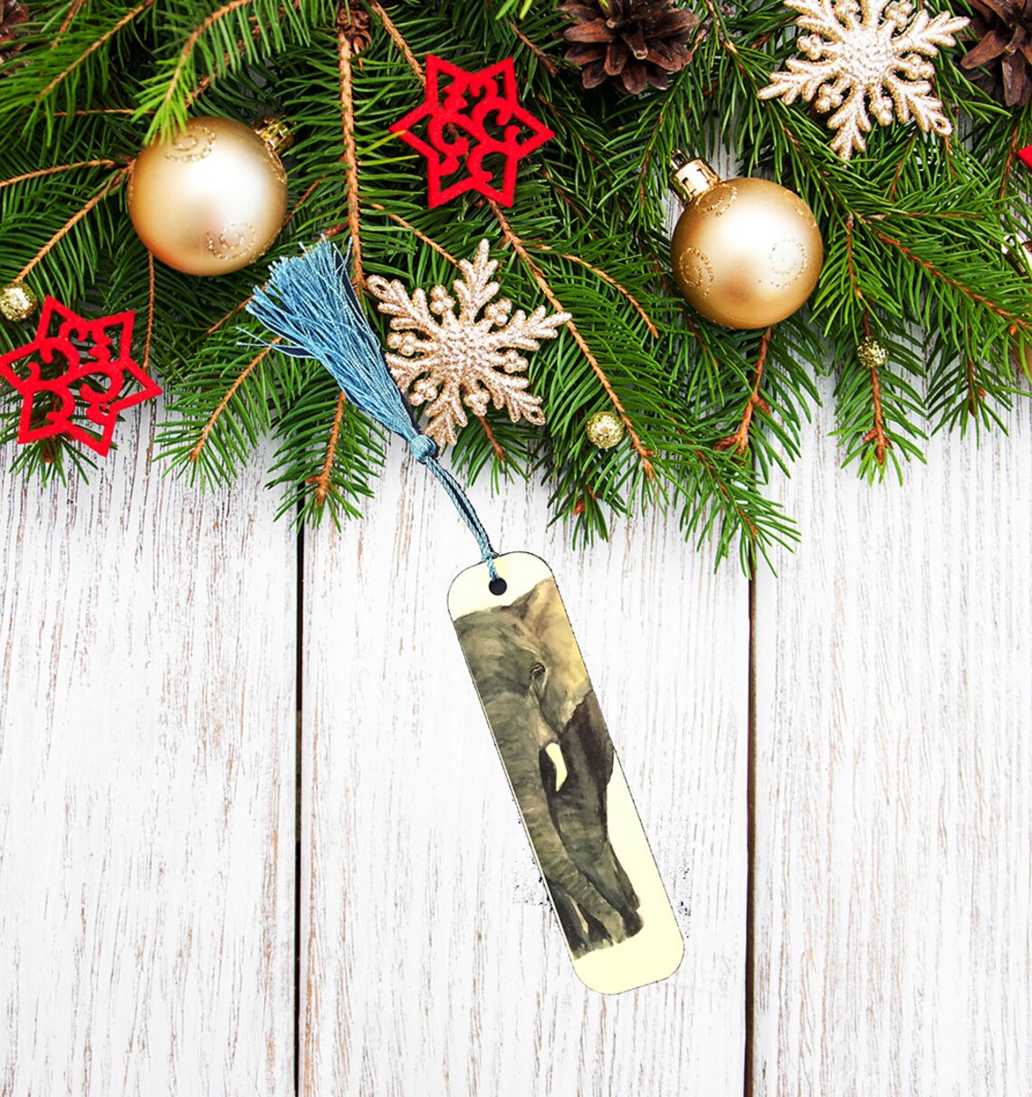 Elephant Bookmark Watercolor Elephant Bookmark Book - Etsy