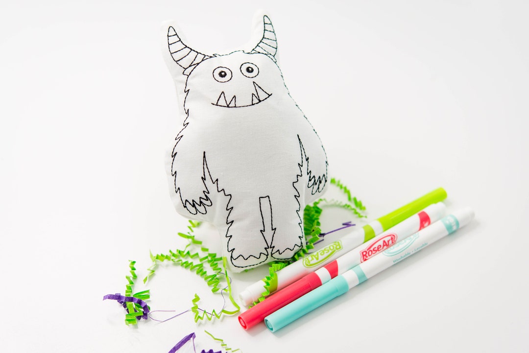 Monster Doodle Dolls Gift Set - Coloring Set - Children's Coloring ...
