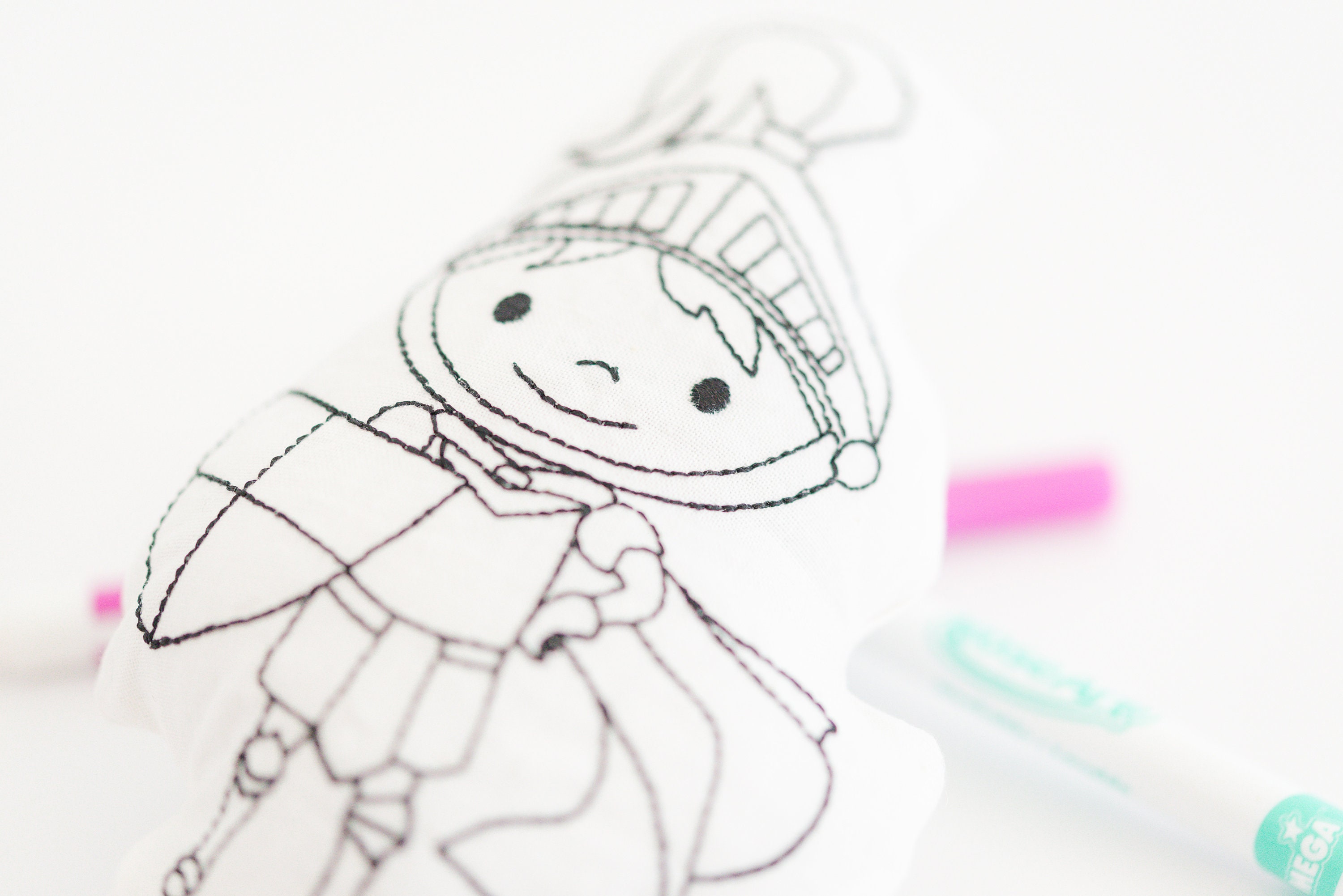 Knight Doodle Dolls Gift Set Dragon and Castle Knight - Etsy