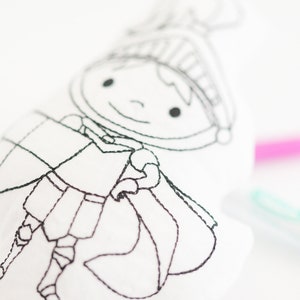 Knight Doodle Dolls Gift Set - Dragon and Castle Knight Coloring Set ...