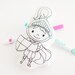 Knight Doodle Dolls Gift Set Dragon and Castle Knight Coloring Set ...