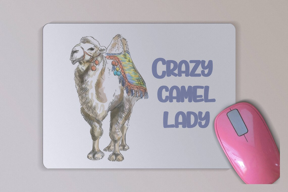 Fun Camel Mouse Pad Crazy Camel Lady Mouse Pad Bactrian - Etsy