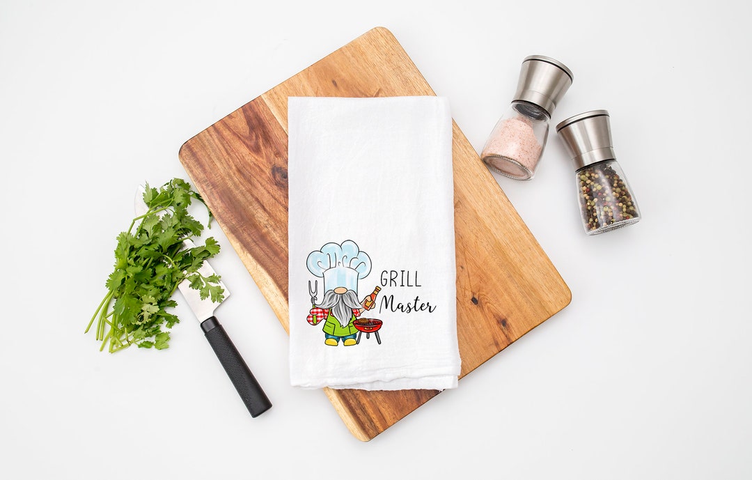 Grill Master Dish Towel Towel - 100% Cotton Flour Sack Towel - Funny ...