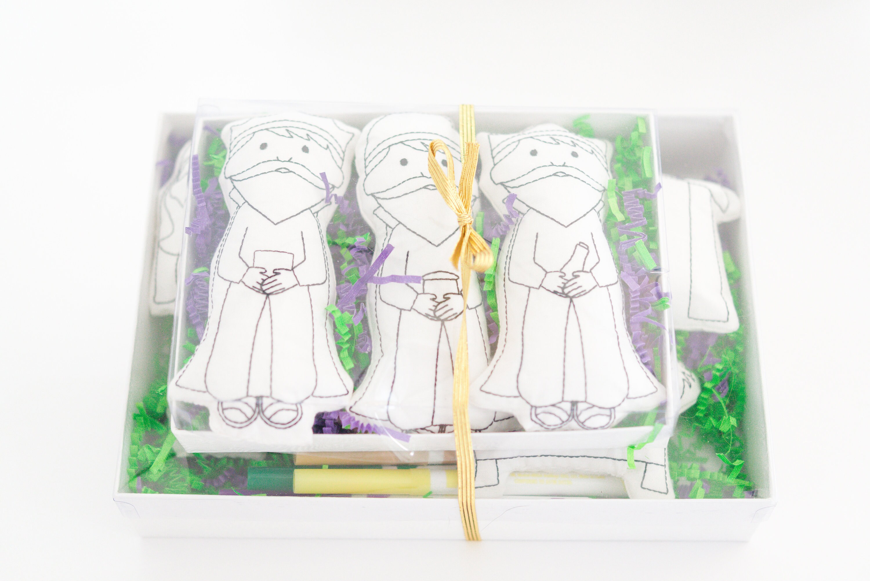Nativity Doodle Dolls Gift Set - Manger Coloring Set - Children's ...