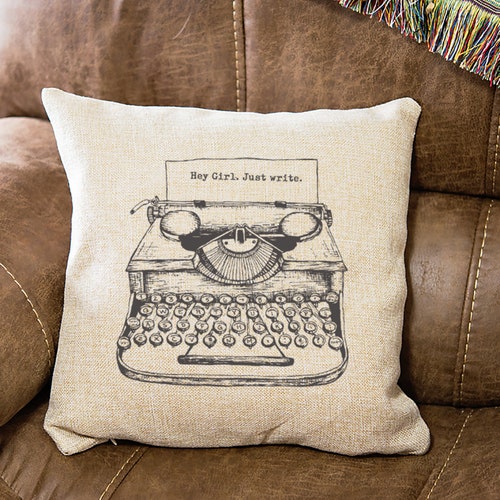 Personalized Writers Pillow Cover Custom Message Typewriter | Etsy