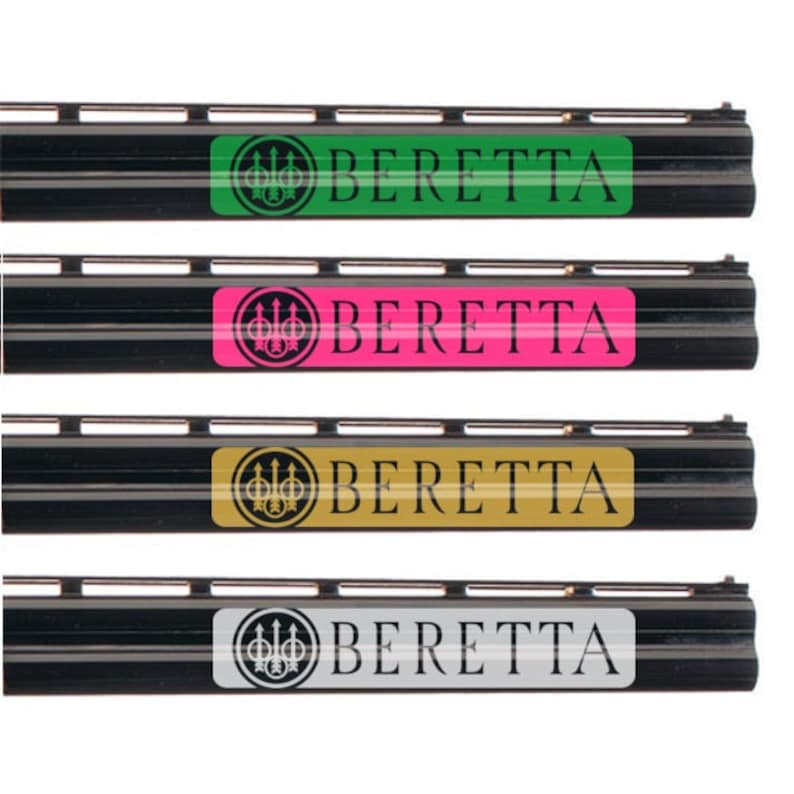 2x Beretta Vinyl Decal Sticker for Shotgun Gun Case Gun Safe Car Window ...