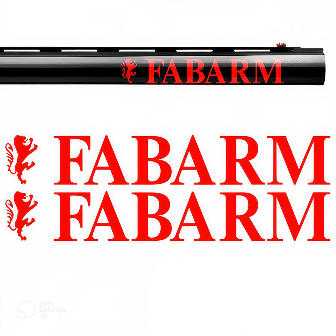 2x Fabarm Vinyl Decal Sticker for Shotgun Gun Case Gun Safe Car Window ...