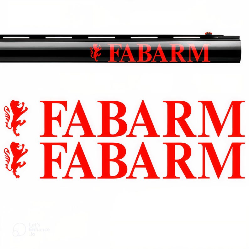 2x Fabarm Vinyl Decal Sticker for Shotgun Gun Case Gun Safe Car Window ...