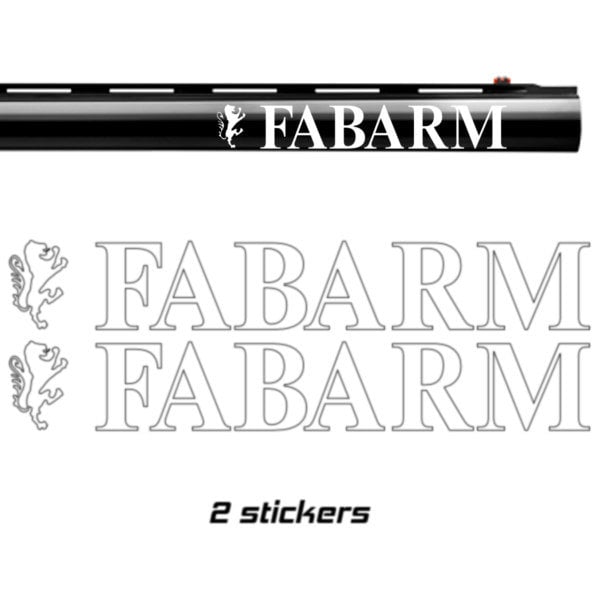 2x Fabarm Vinyl Decal Sticker for Shotgun Gun Case Gun Safe Car Window ...
