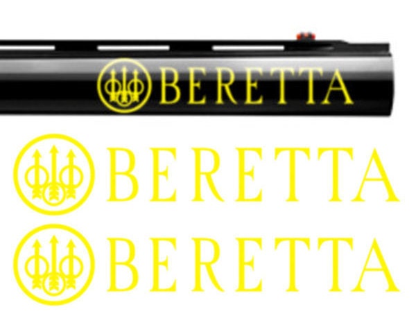 2x Beretta Vinyl Decal Sticker for Shotgun Gun Case Gun Safe Car Window ...