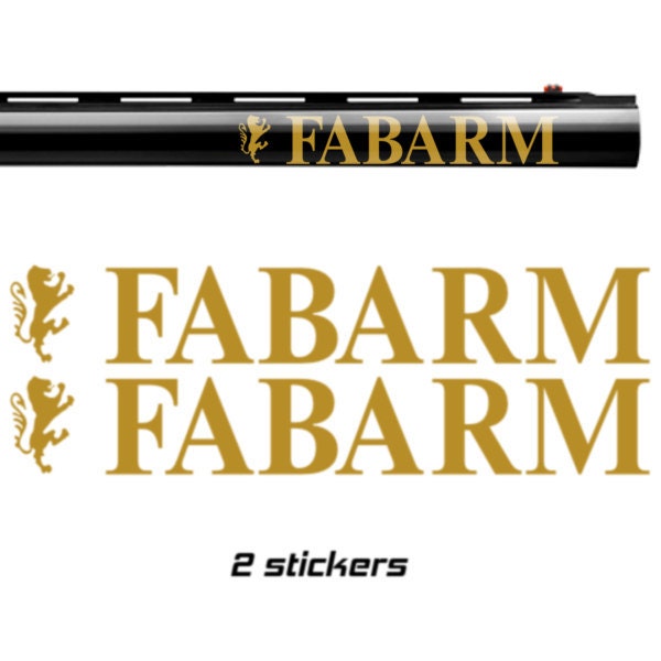 2x Fabarm Vinyl Decal Sticker for Shotgun Gun Case Gun Safe Car Window ...